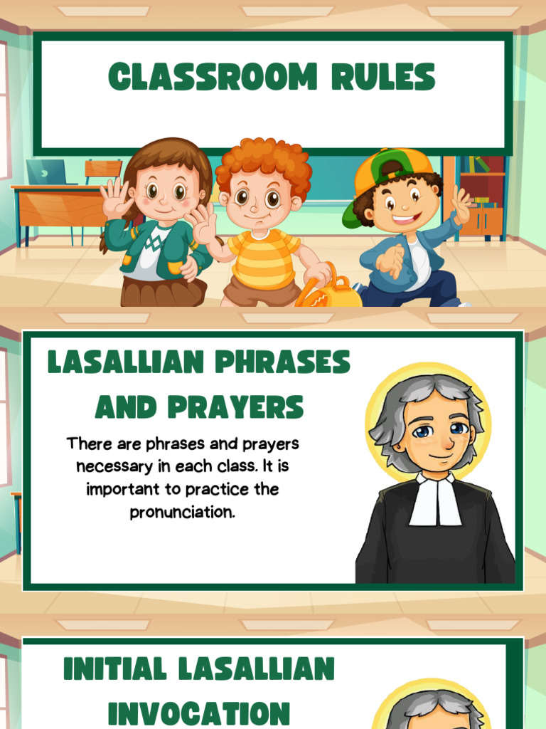 Classroom Rules and Lasallian Prayers | PDF