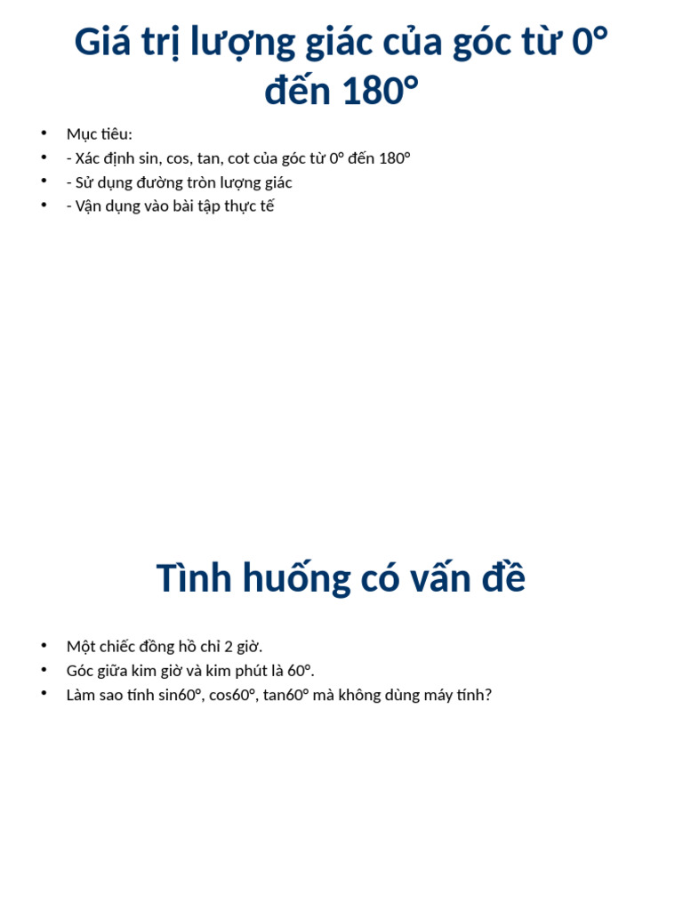 Gia Tri Luong Giac 0 180 | PDF
