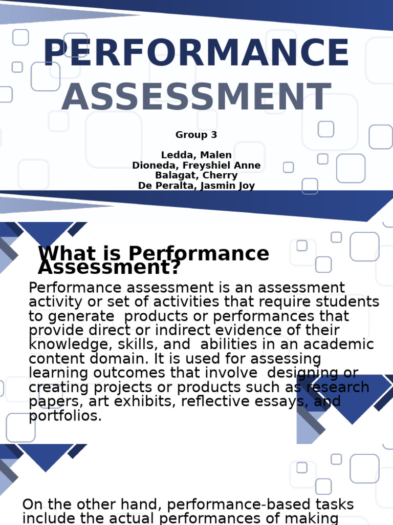 Understanding Performance Assessment Types | PDF | Educational ...