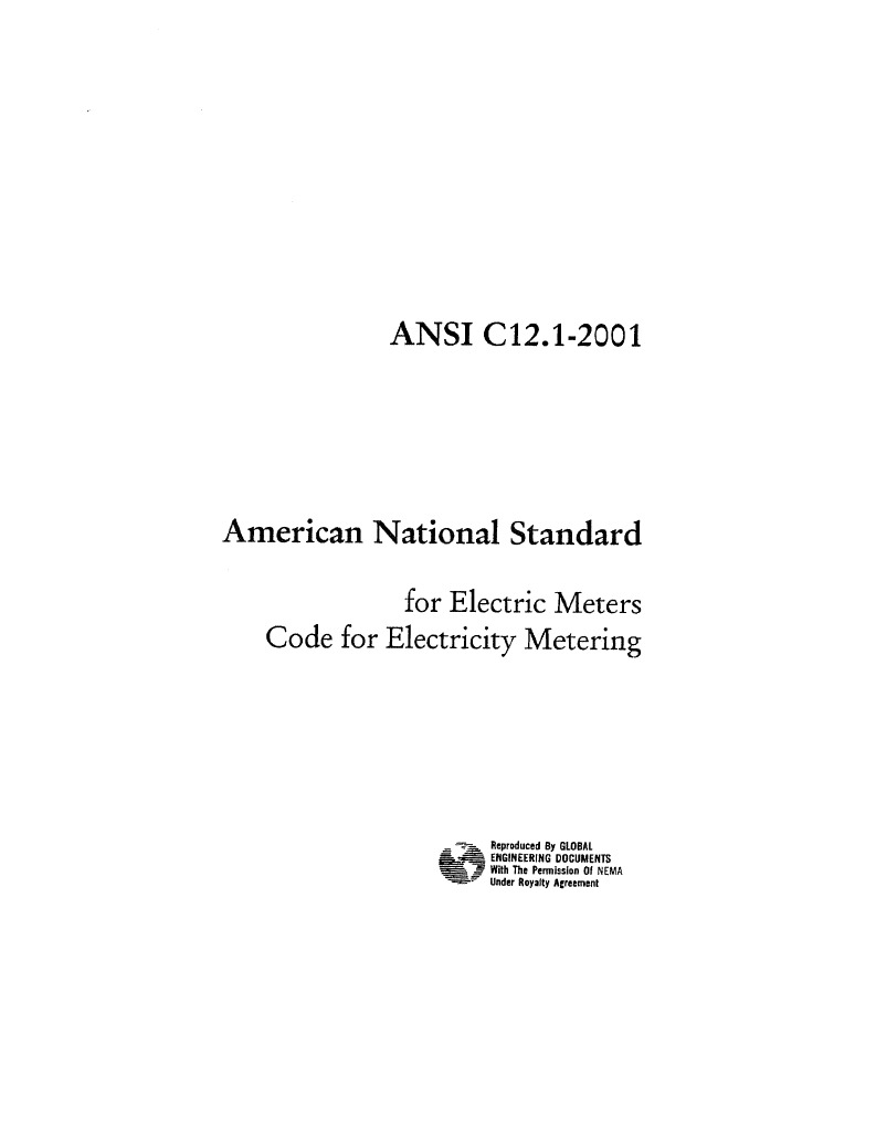 Ansi C12 1 2001 PDF | PDF