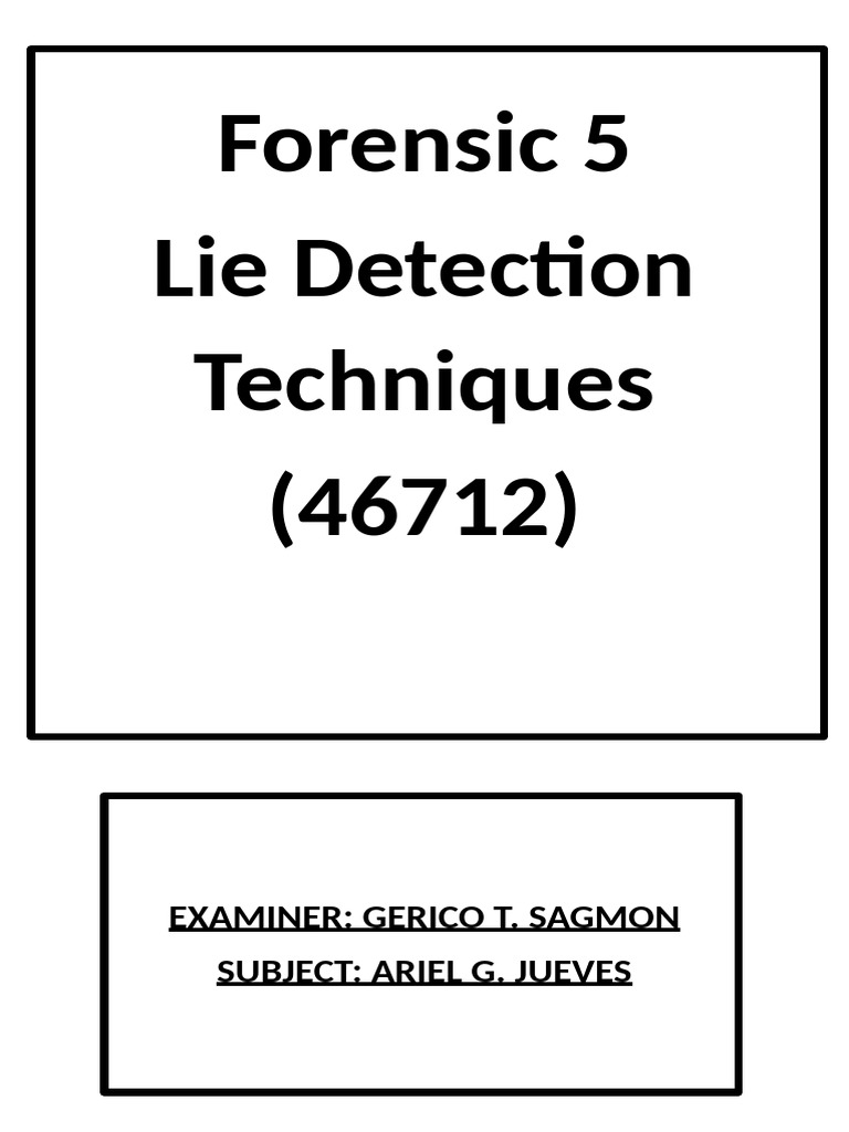 Forensic 5 Kokokoko123 | PDF | Polygraph | Psychology