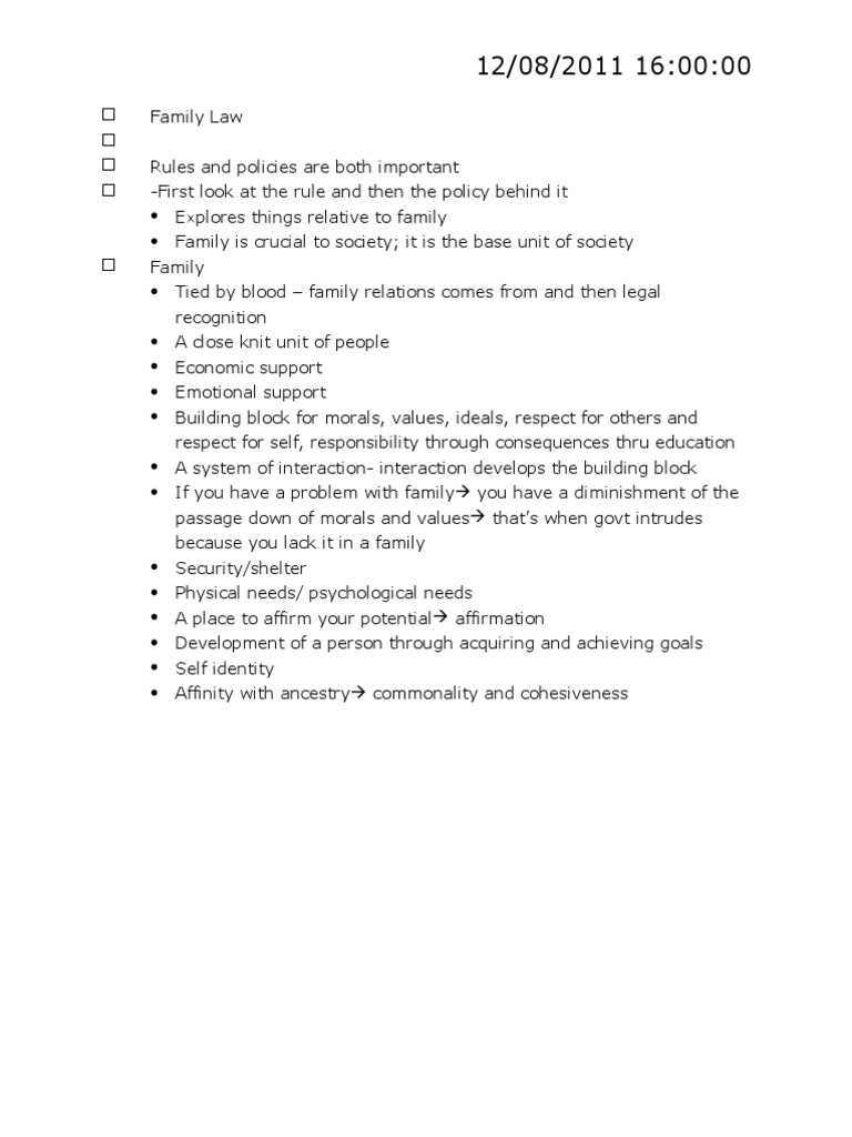 Family Law Outline | Download Free PDF | Marriage | Lawrence V. Texas