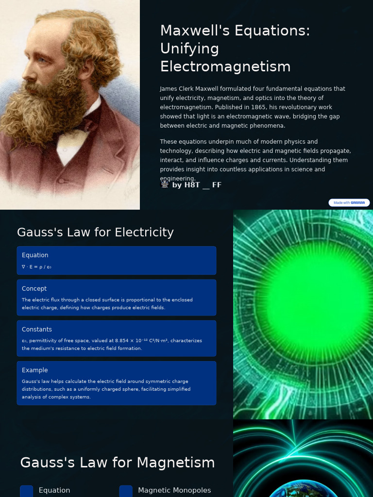 Maxwells Equations Unifying Electromagnetism | PDF | Magnetic Field ...