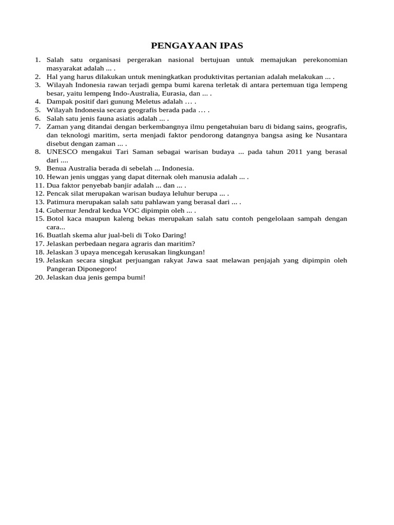 Pengayaan Ipas | PDF