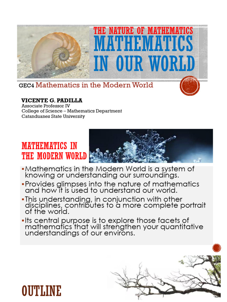 GEC 4 Chapter 1 Mathematics in Our World | PDF | Pattern | Symmetry