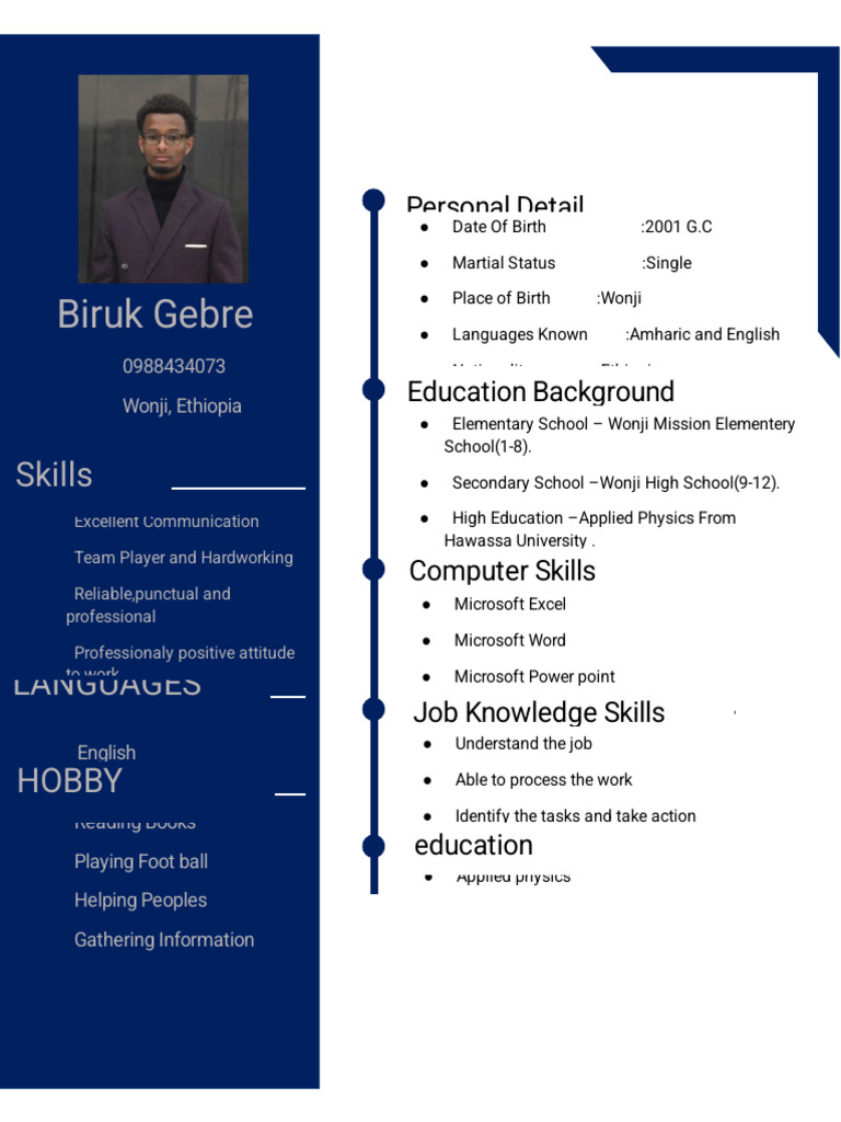 Biruk Gebre: Skills | PDF