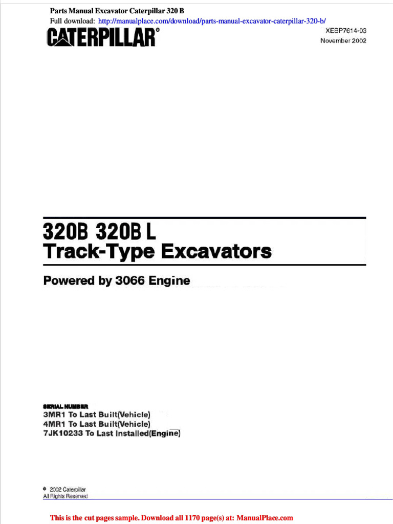 Caterpillar 320B Excavator Parts Manual | PDF | Air Conditioning