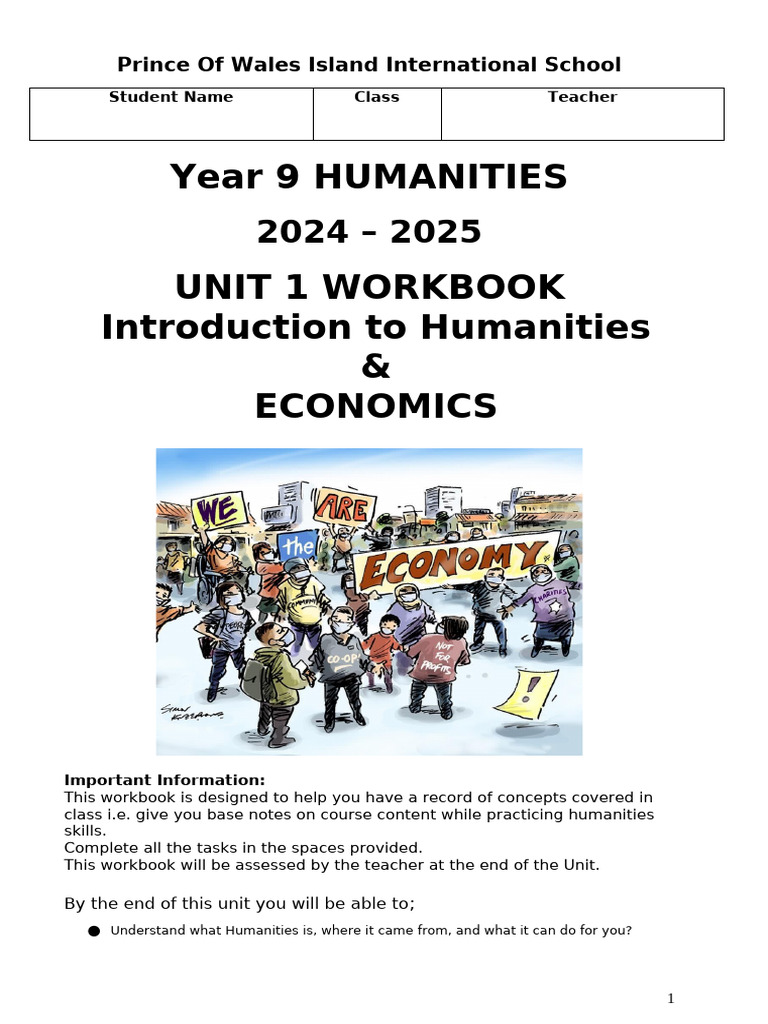 Year 9 Humanities & Economics Workbook | PDF | Demand | Supply (Economics)