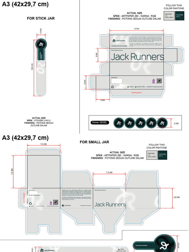 #4 Actual Size Jack Runner - Packaging Dev | PDF | Coffee | Hot Drinks