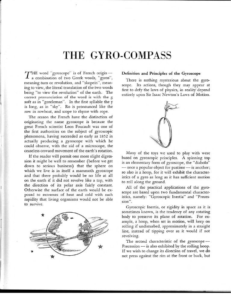 GYR1 Sperry Manual Gyroscope Explained | PDF