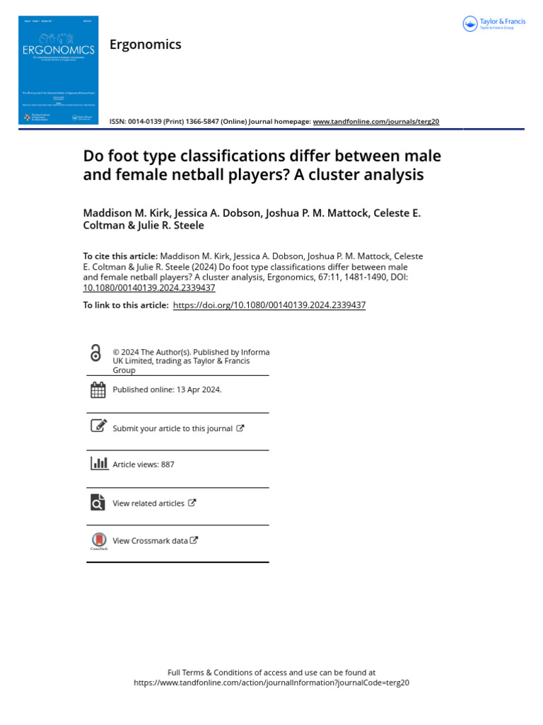 Foot Type Differences in Netball Players | PDF | Foot | Shoe