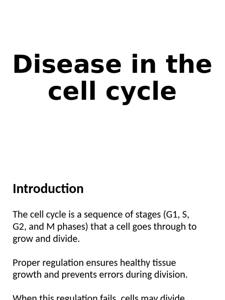 Cell Cycle Regulation and Disease | PDF