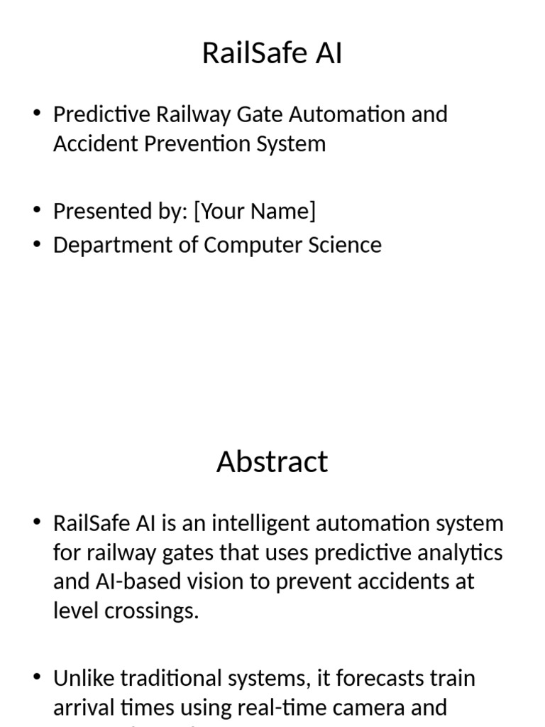Predictive Railway Gate Automation System | PDF | Artificial ...