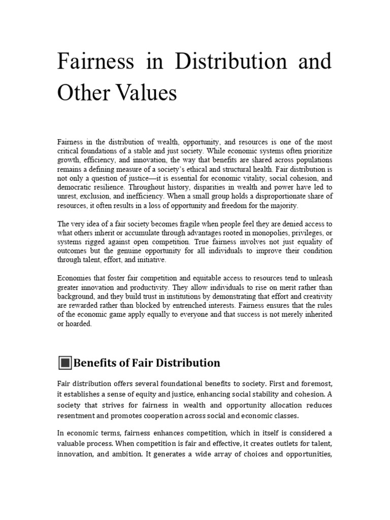 Fairness Distribution Assignment Revised Part1 | PDF | Poverty ...