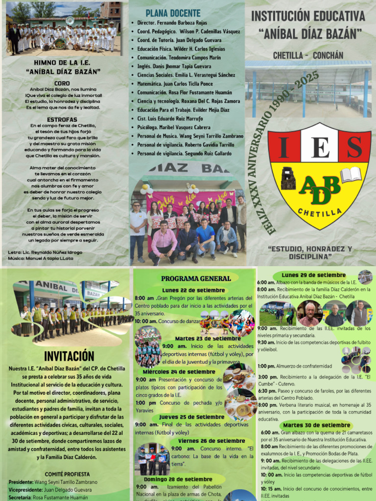 Triptico Aniversario Adb 2025 | PDF