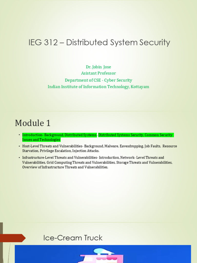 Distributed System Security Overview | PDF | Public Key Certificate ...