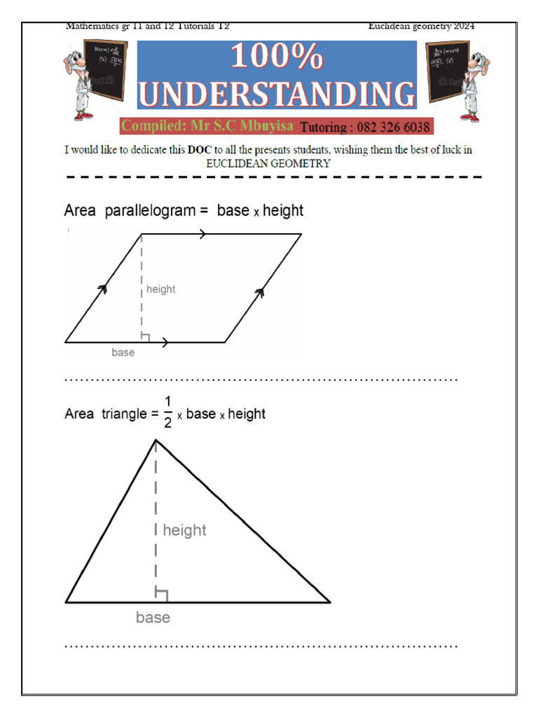 GR 11 and 12 Euclidean Geometry (Area) - 033518 | PDF