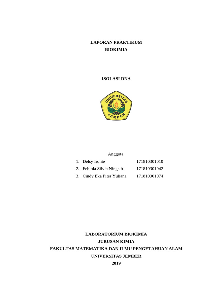 Prinsip dan Teknik Isolasi DNA | PDF