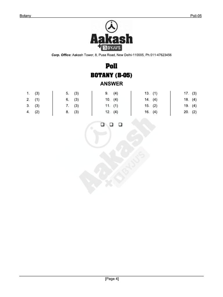 B-05 (20 Ques.) - Sol | PDF