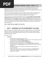 As Level Business (9609) - Complete Notes | PDF