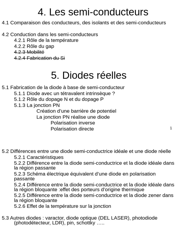 Diodes réelles et semi-conducteurs | PDF | Dopage (semi-conducteur ...