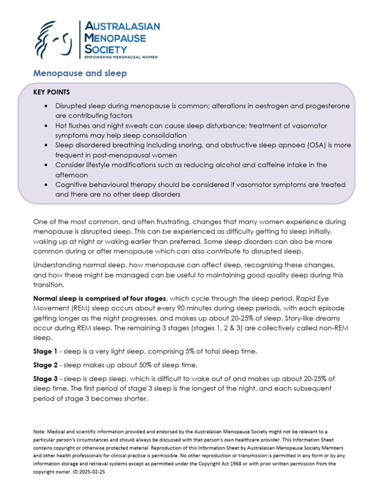 Menopause's Impact on Sleep Quality | PDF | Sleep | Sleep Disorder