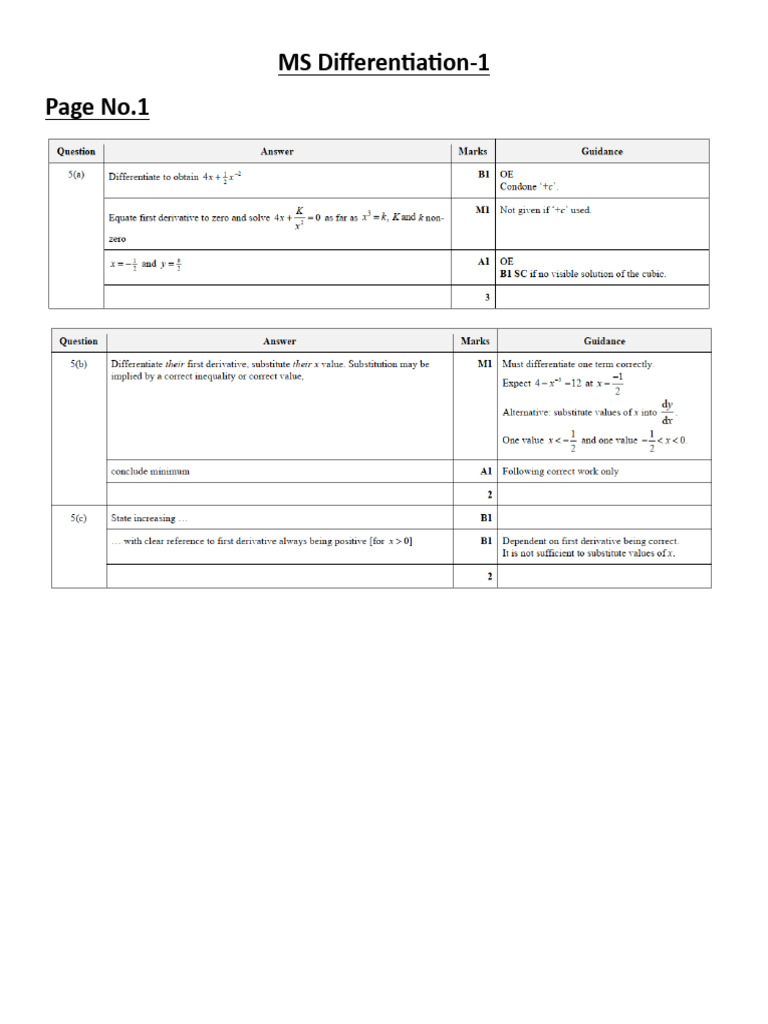 MS Differentiation | PDF