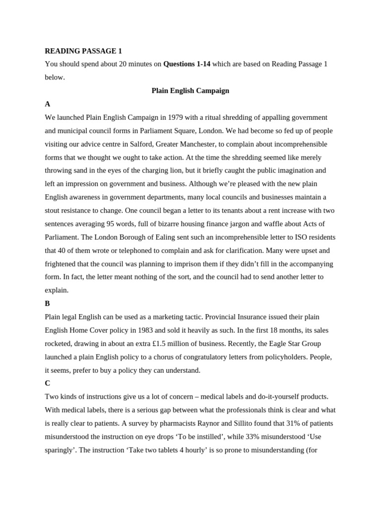 Plain English Campaign | PDF
