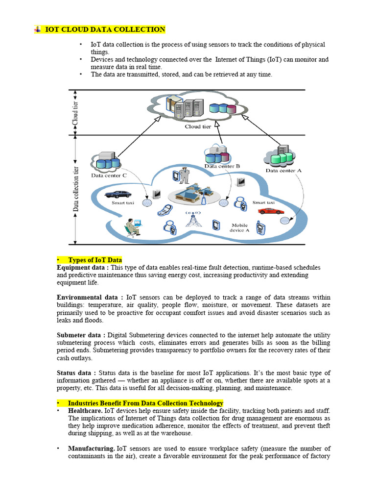 IoT Data Collection & Data Lifecycle | PDF | Internet Of Things | Computing