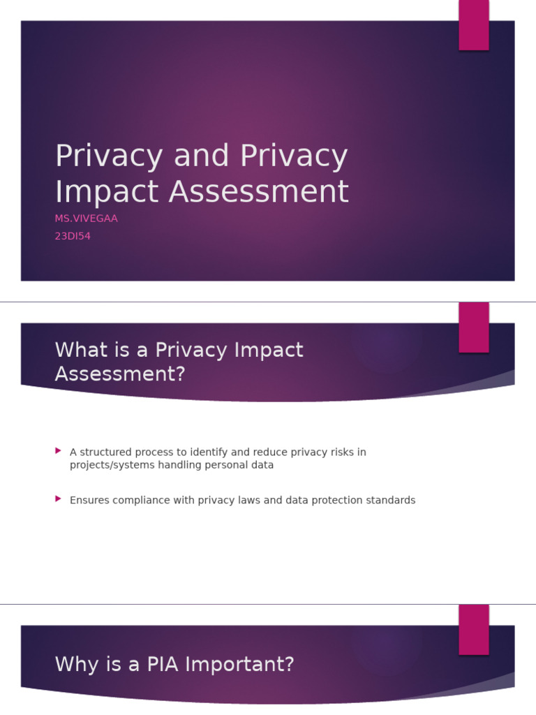 Understanding Privacy Impact Assessments | PDF