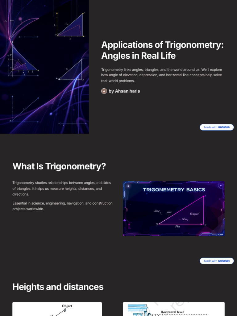 Real-Life Applications of Trigonometry | PDF | Trigonometry ...