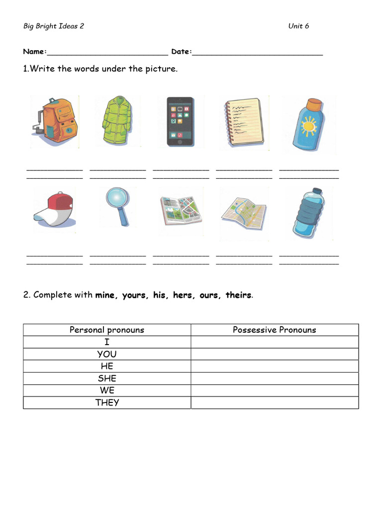 Big Bright Ideas 2 Exam Unit 07 | PDF