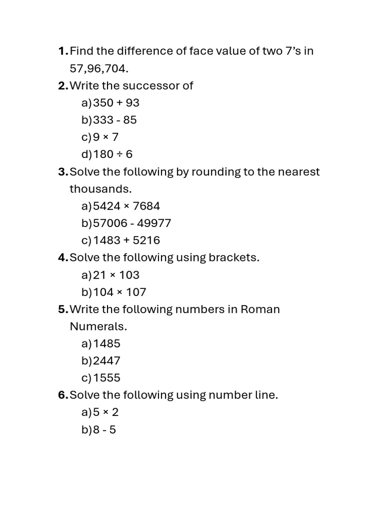 Class 6 Math Verification Exercises | PDF | Circle | Mathematics