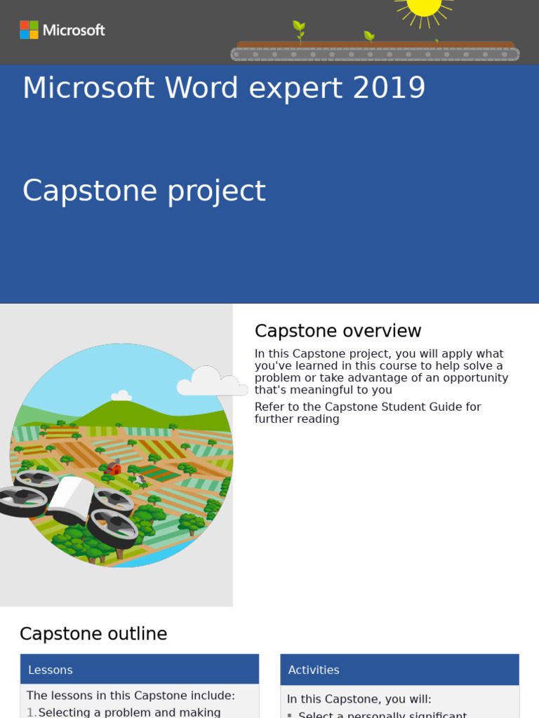 Microsoft Word Capstone Project Guide | PDF | Learning | Cognition