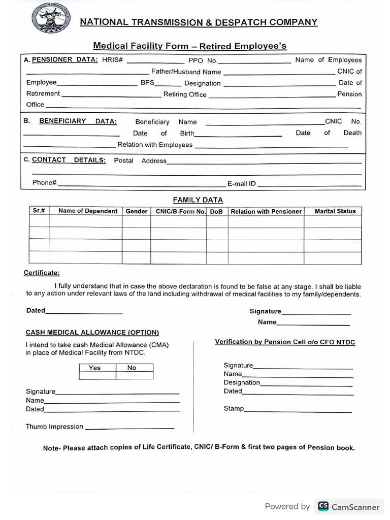 Medical Form Retired | PDF