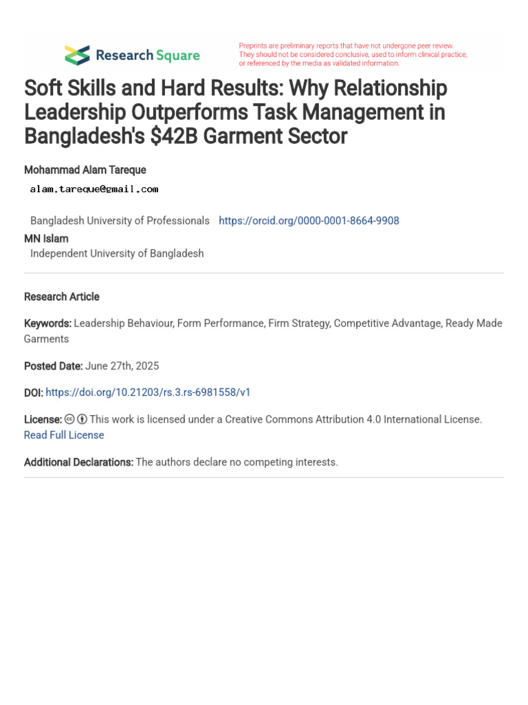 Soft Skills and Hard Results - Why Relationship Leadership Outperforms Task Management in ...