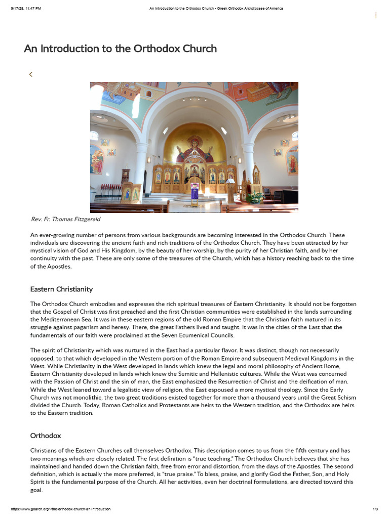 Orthodox Christianity Overview | PDF | Eastern Orthodox Church ...