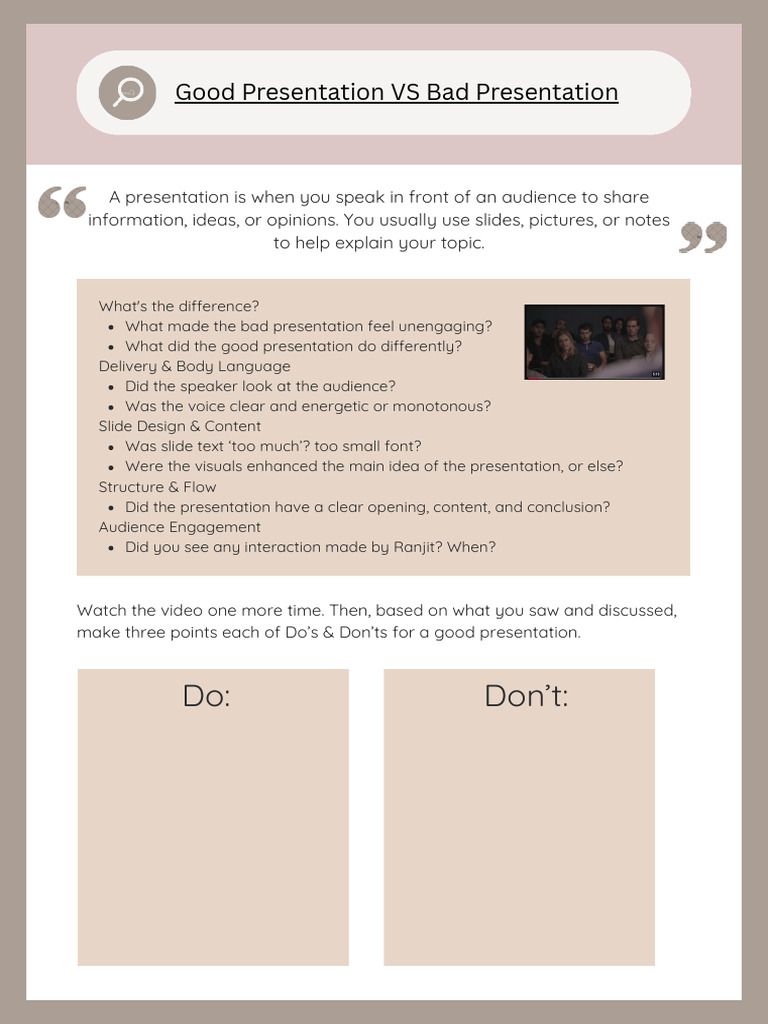 Andrew - Good Presentation Vs Bad Presentation | PDF | Poaching | Crime ...
