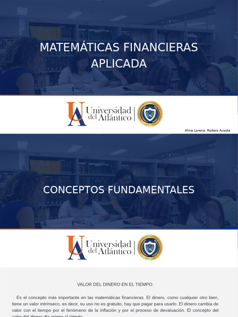 Matemáticas Financieras: Conceptos Clave | PDF | Interés | Inflación