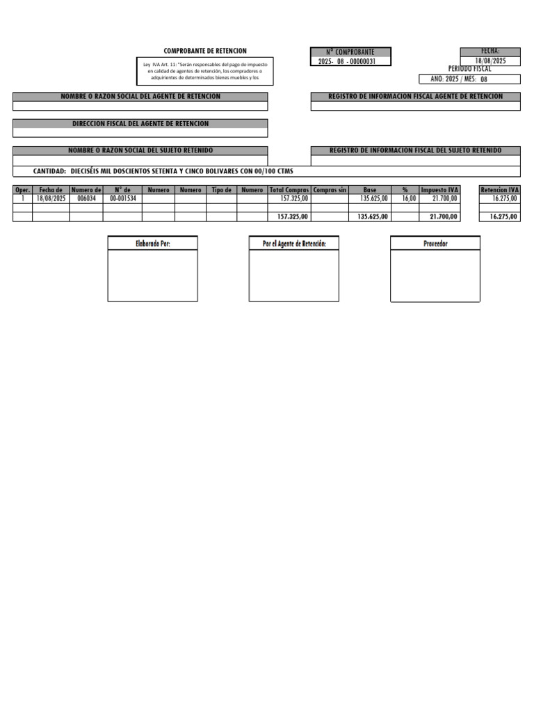 Modelo Formato Iva | PDF