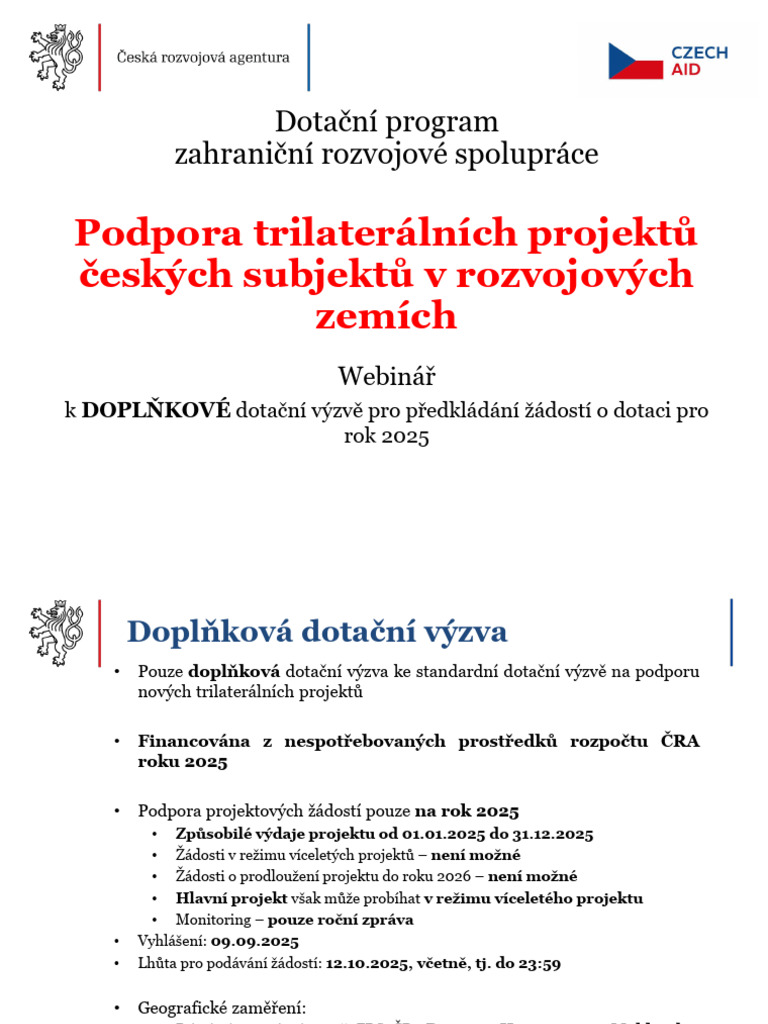 TRILAT Prezentace Doplňková 2025 | PDF