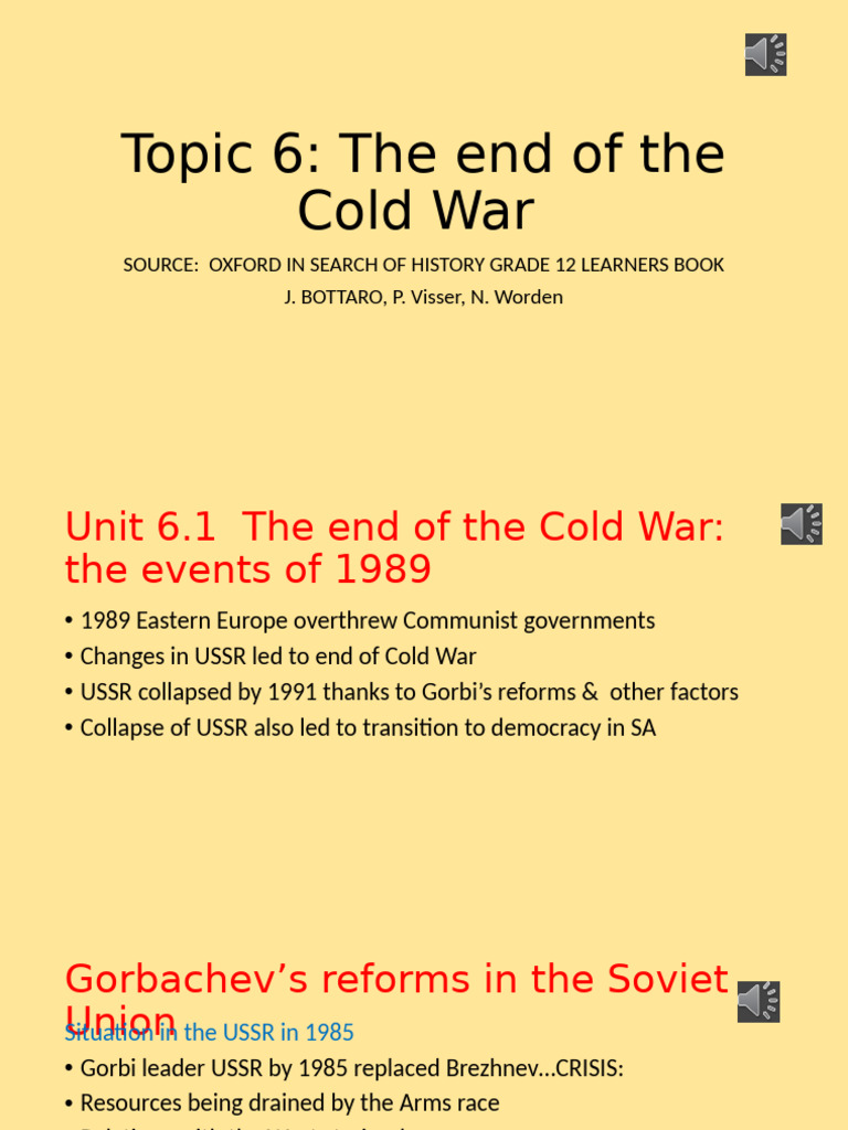 Topic 6 End of The Cold War 2020 | PDF | Cost Of Living | Soviet Union