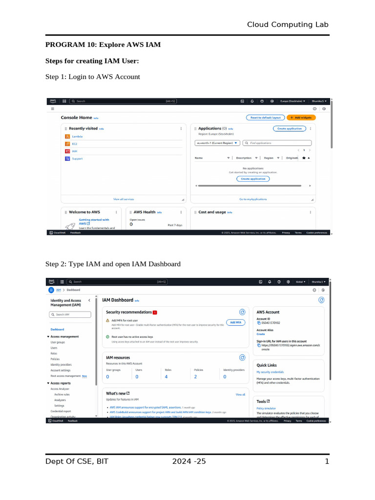 cc labu | PDF | Cloud Computing | User (Computing)