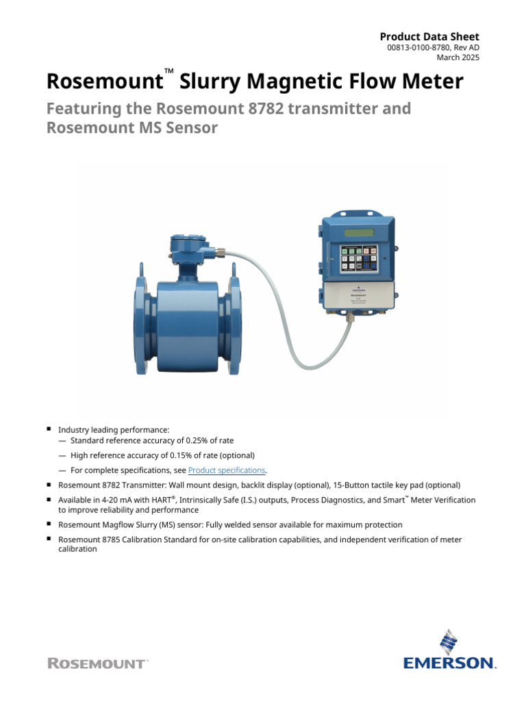 Product Data Sheet Rosemount Slurry Magnetic Flow Meter en 6160916 ...