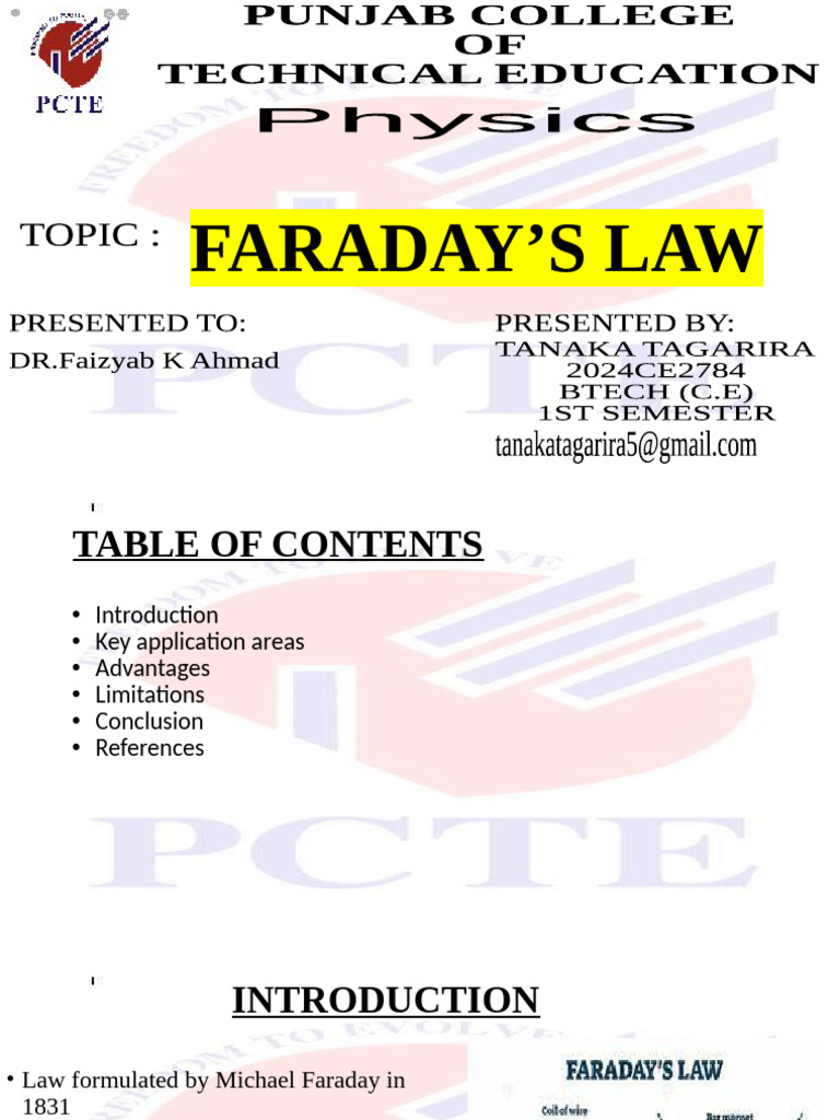 Understanding Faraday's Law of Induction | PDF