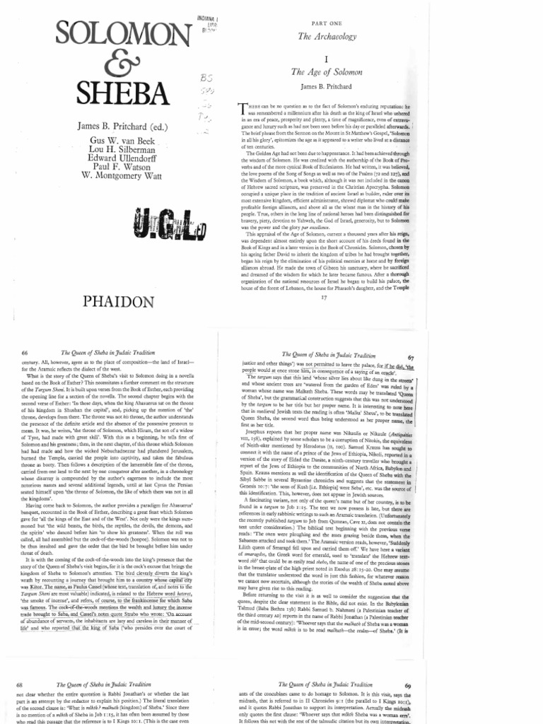Solomon _ Sheba | PDF | Queen Of Sheba | Solomons