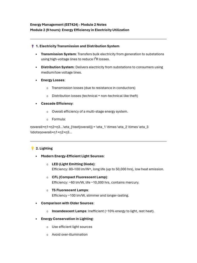EET424 Module2 Energy Management Notes | PDF | Electric Power ...
