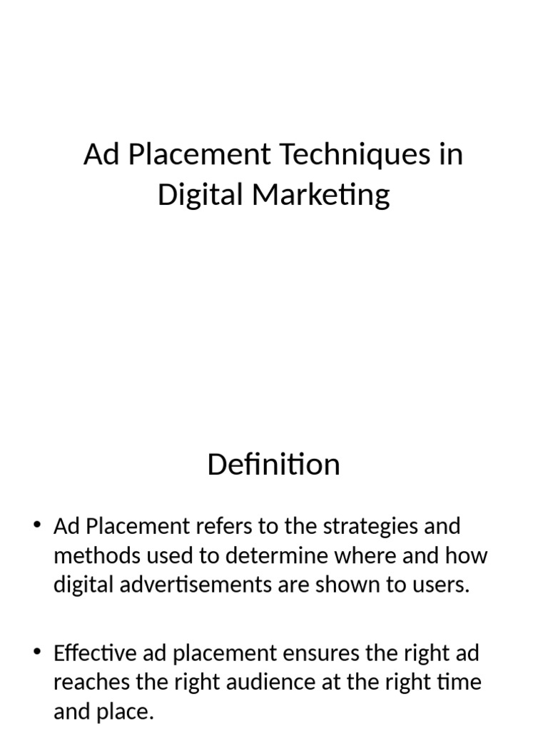 S8-Ad Placement Techniques | PDF