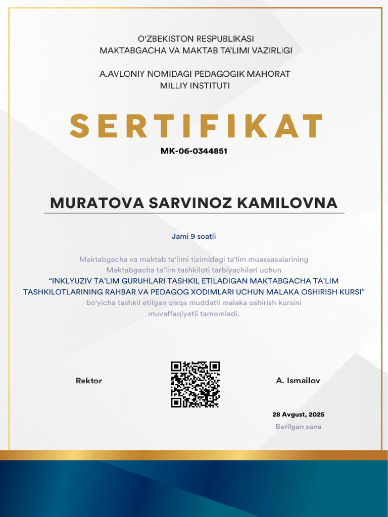 Muratova Sarvinoz Kamilovna | PDF