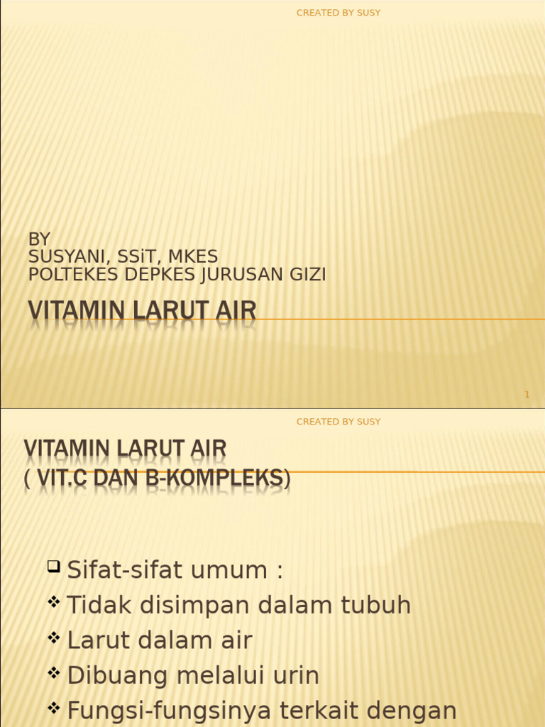 Vitamin Larut Air | PDF